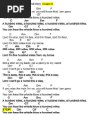 500 Miles Chords for Beginners | PDF