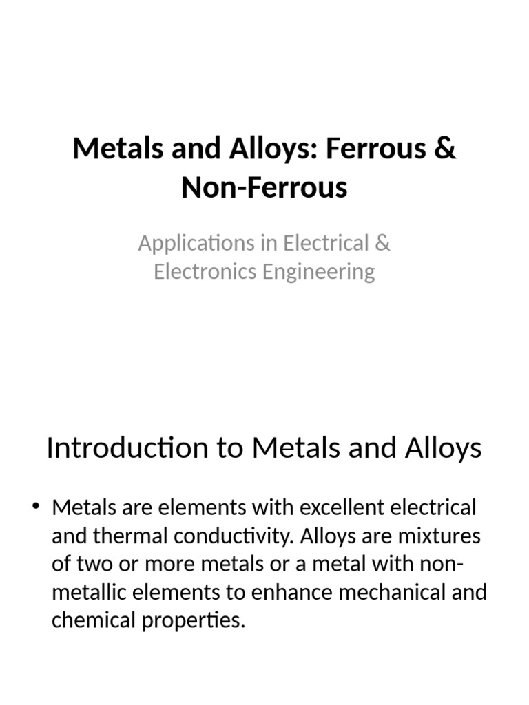 Updated Metals Alloys Presentation | PDF | Alloy | Metals