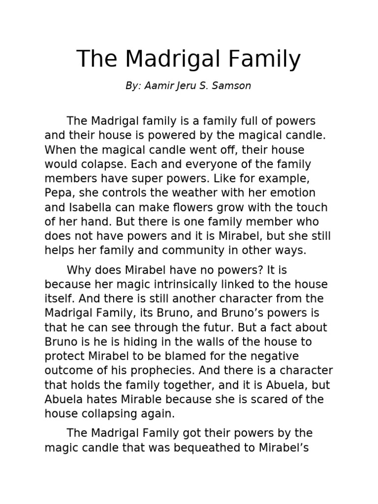 Madrigal Family | PDF