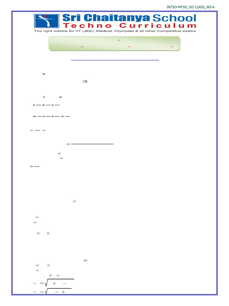 Class 7 LCM & HCF Worksheet | PDF | Mathematical Notation ...