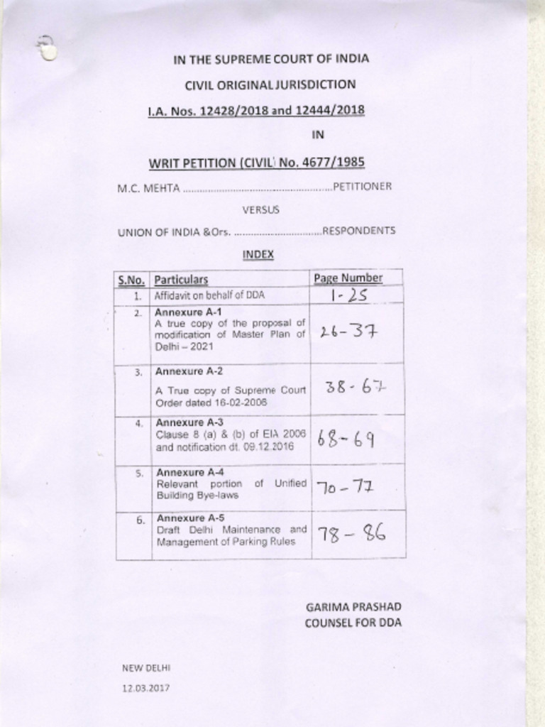 DDA Affidavit in Sealing Case | PDF