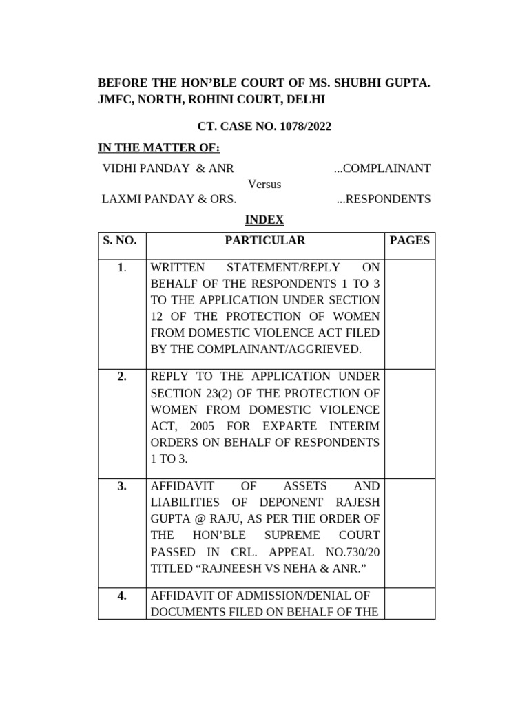 Rajesh Soni's Legal Response in DV Case | PDF | Defamation | Family