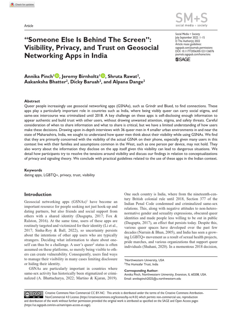 Pinch Et Al 2022 Someone Else Is Behind The Screen Visibility Privacy ...