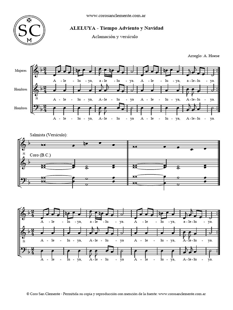 Aleluya Adv y Nav | PDF | Adoración Cristiana Y Liturgia