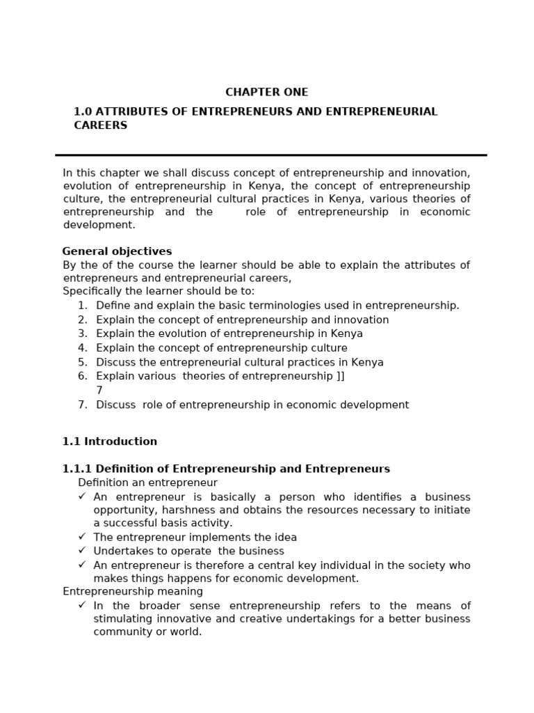Entrepreneurship Notes | PDF | Entrepreneurship | Cost Of Living