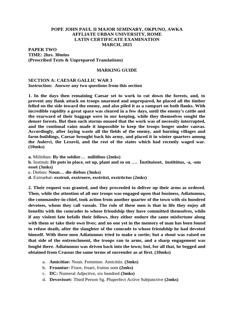 LD Paper Two Ans 2025 | PDF