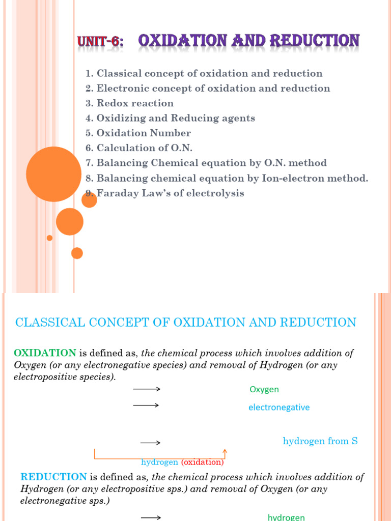 UNIT6 Oxidation and ReductionYPFINAL | PDF | Redox | Ion