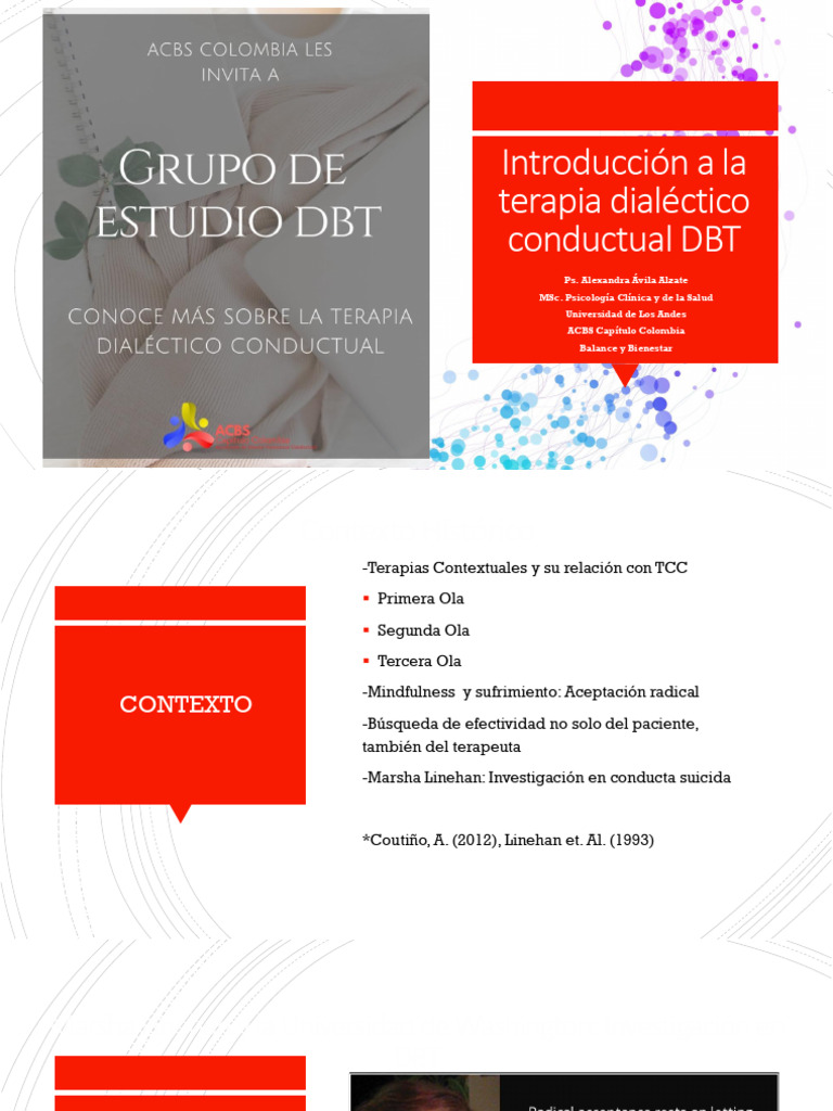 Introducción DBT Chapter COL marzo 2025 | PDF | Trastorno límite de la personalidad | Las emociones