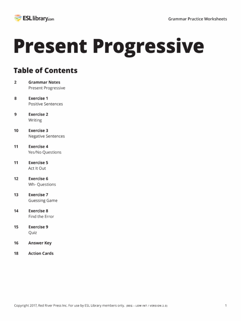Present Continue | PDF