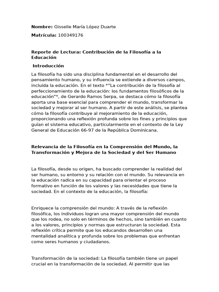 Reporte de Lectura Unidad 4 | PDF | Pensamiento | Conocimiento