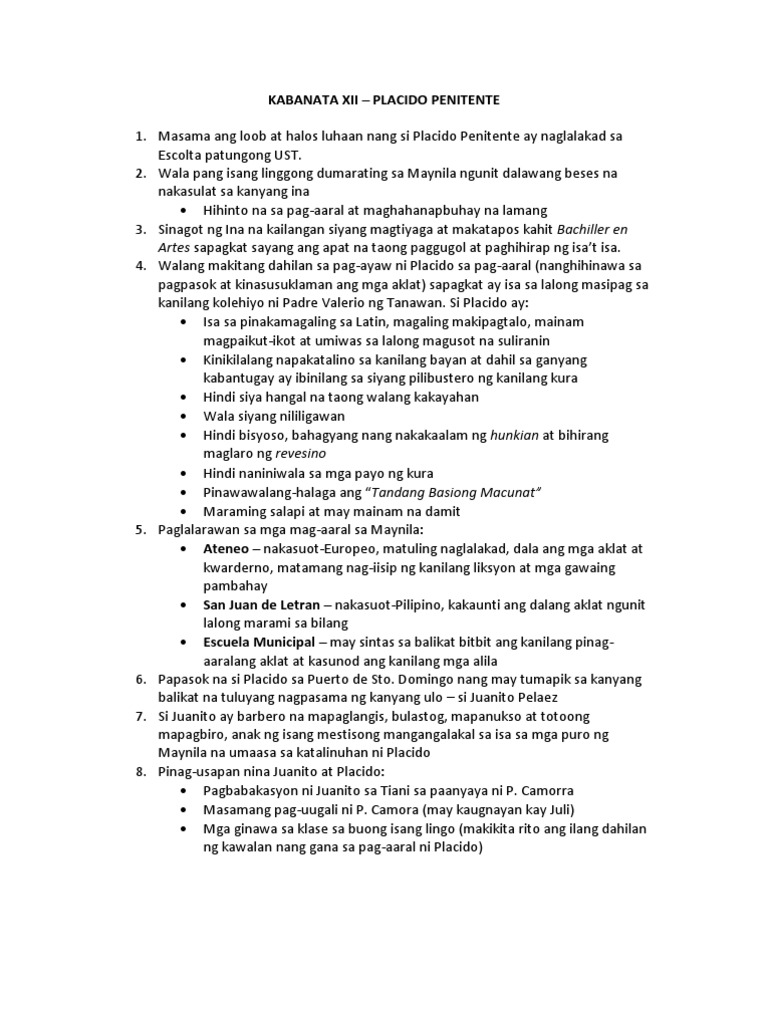 El Fili Chapter Summaries | PDF