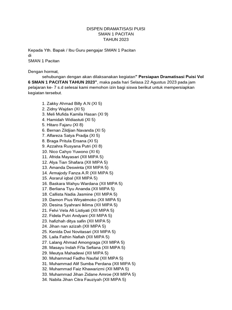DISPEN DRAMATISASI PUISI | PDF