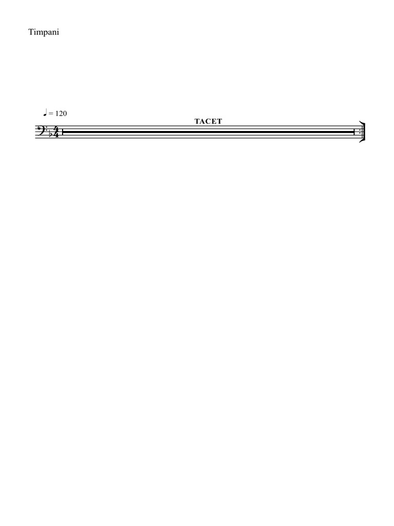 Timpani: Tacet | PDF