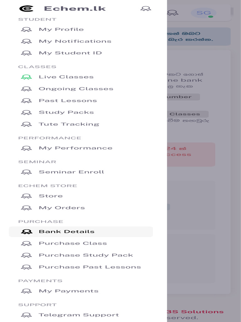 Bank Details Echem - LK - Echem Student Management System | PDF