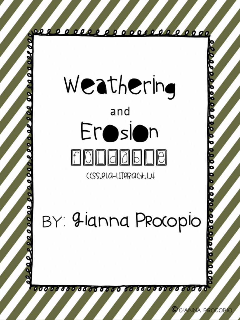 Weathering and Erosion Foldable | PDF