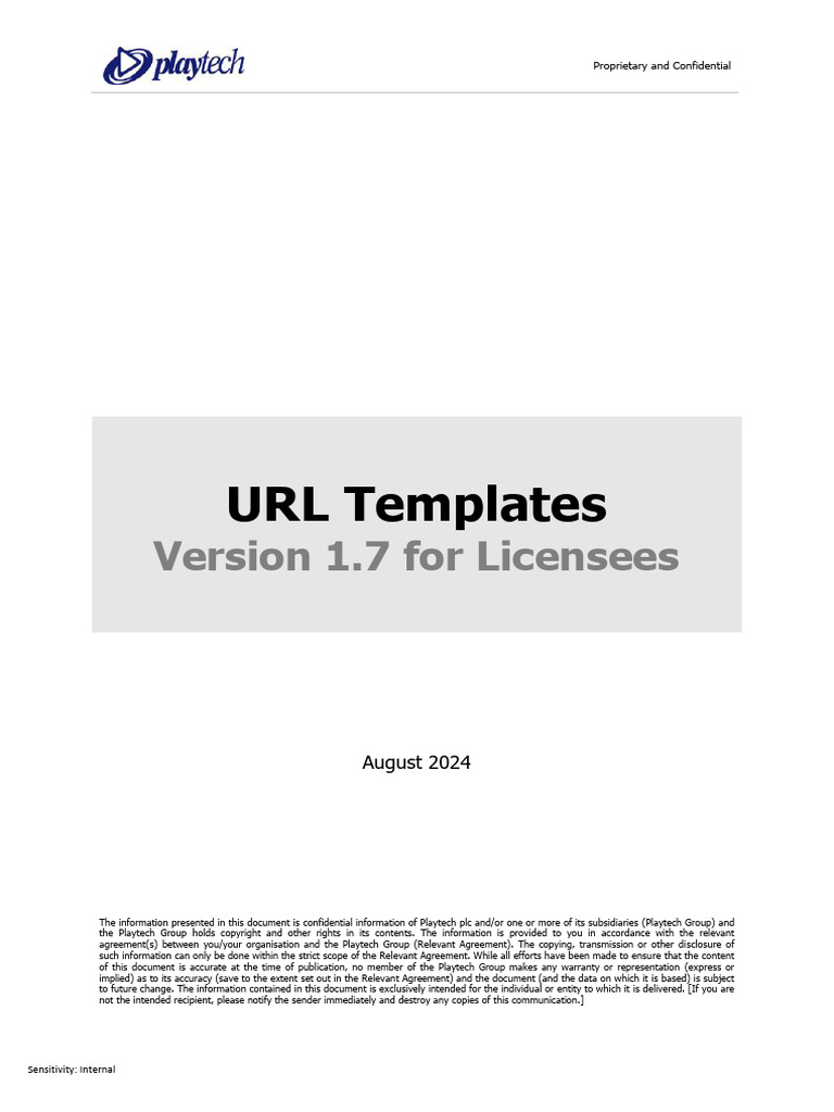 URL Templates For Licensees - Version 1.7 | PDF | Ip Multimedia ...