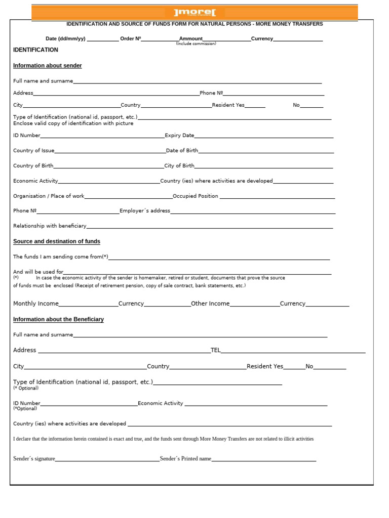 MMT - Compliance Form Template | PDF | Identity Document | Authentication