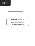 Grade 12 Esterification Practical Guide | PDF | Ester | Chemistry