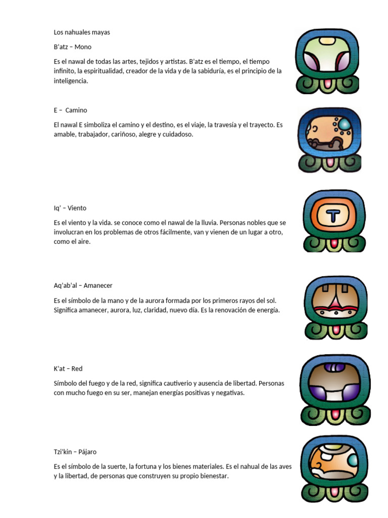 Significado de los Nahuales Mayas | PDF