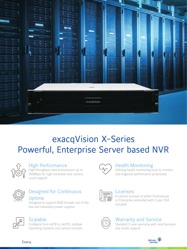 ExacqVision X-Series NVR Overview | PDF | Usb | Server (Computing)