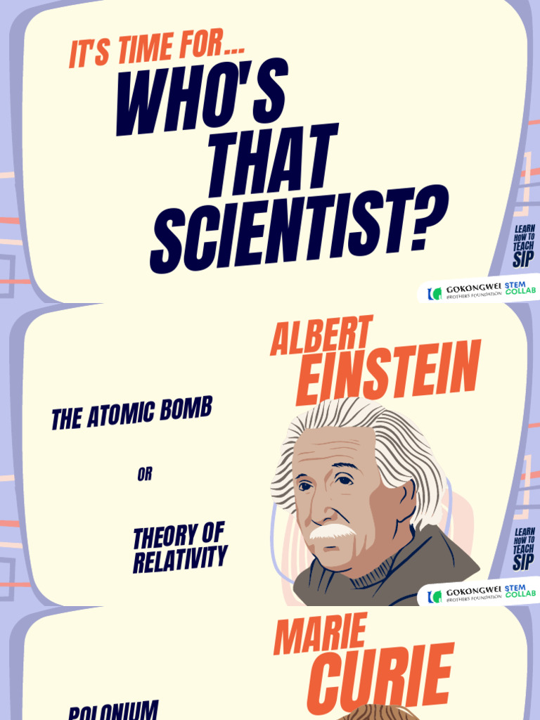 S3E1 SIP Springboard Activity - Who's That Scientist | PDF