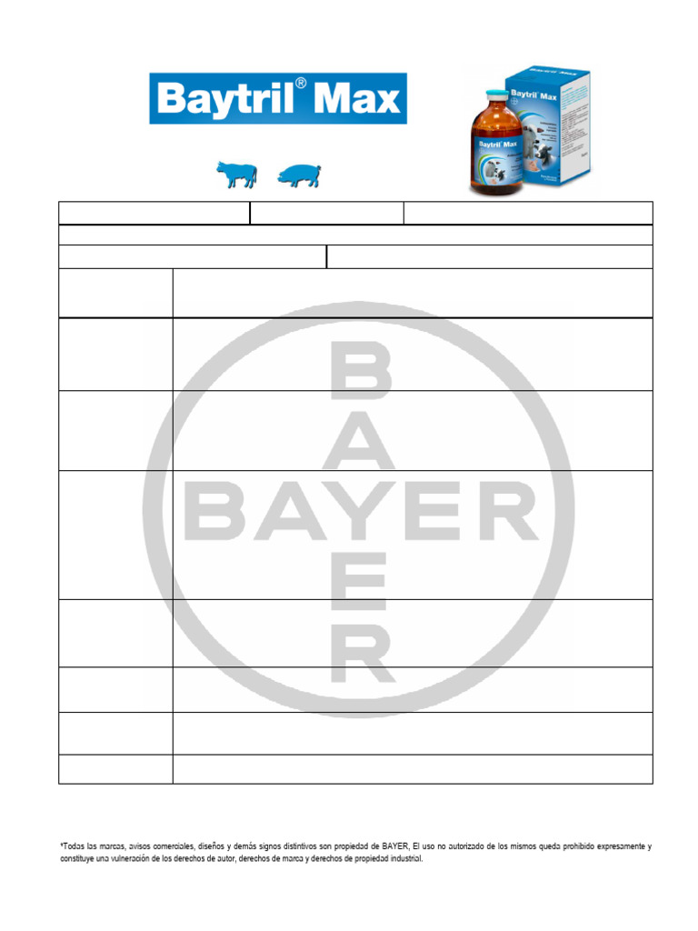 Ficha Técnica de Baytril Max | PDF | Especialidades Medicas
