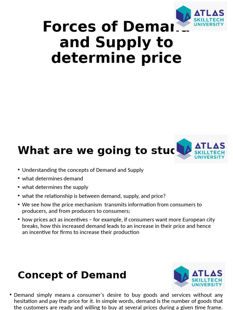 Demand and Supply: Price Determinants | PDF | Demand | Demand Curve