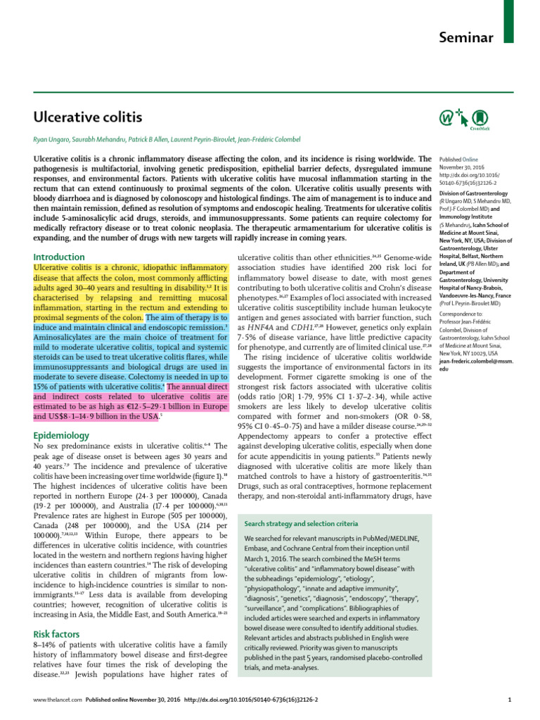 Colitis Ulcerosa Nutricion | PDF | Ulcerative Colitis | Colorectal Cancer
