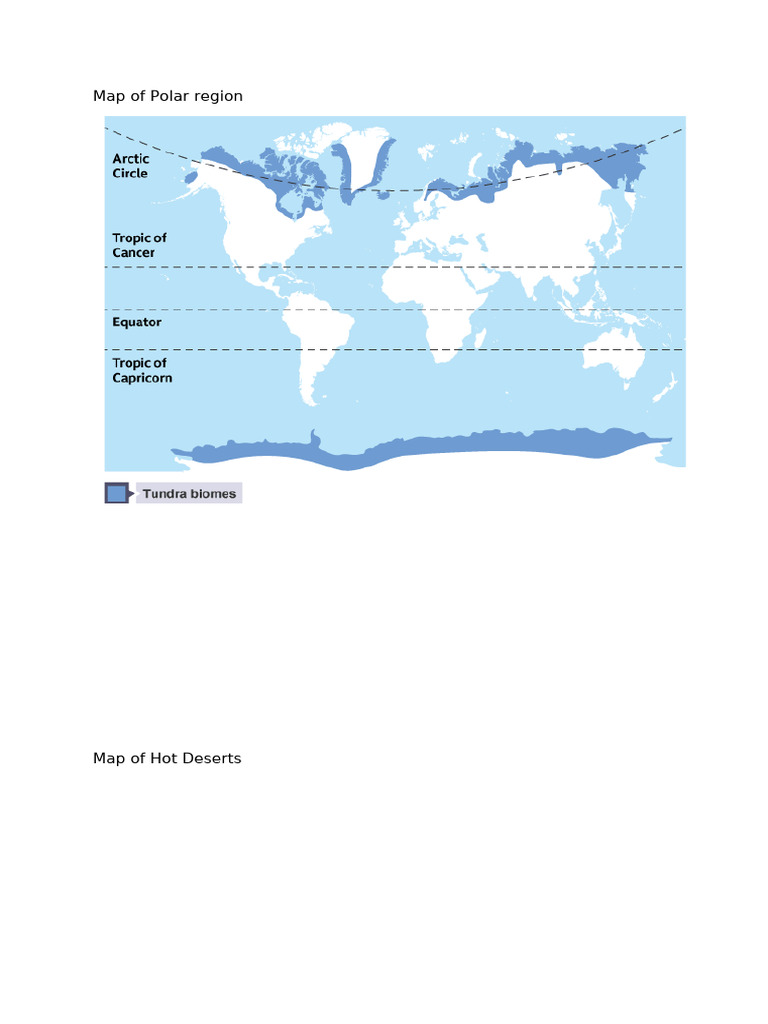 Maps of Hot Desert and Polar Region | PDF