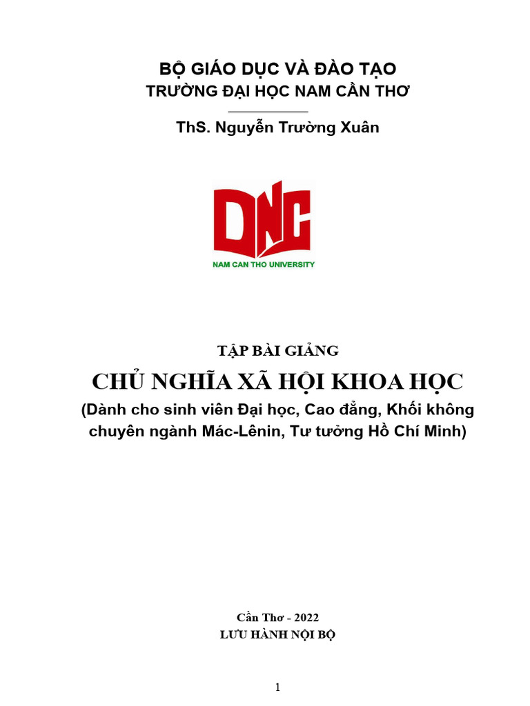 DNC - Bai Giang CNXHKH - 2022 | PDF