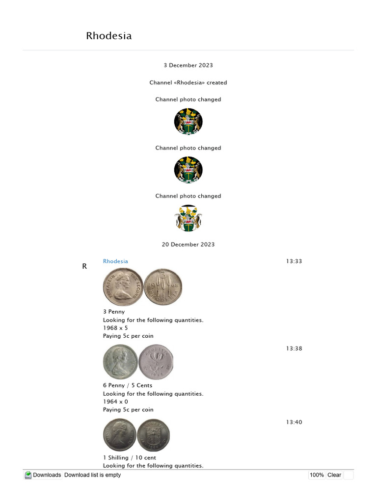 Rhodesia | PDF | Penny (United States Coin) | Currency