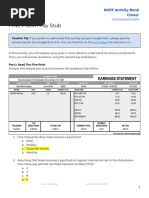 Reading a Pay Stub: Lesson 2 Guide | PDF | Payroll | Payroll Tax