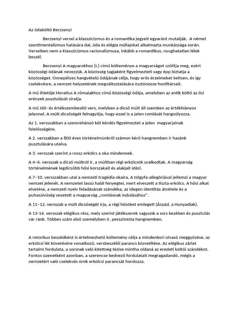 Berzsenyi Dániel | PDF