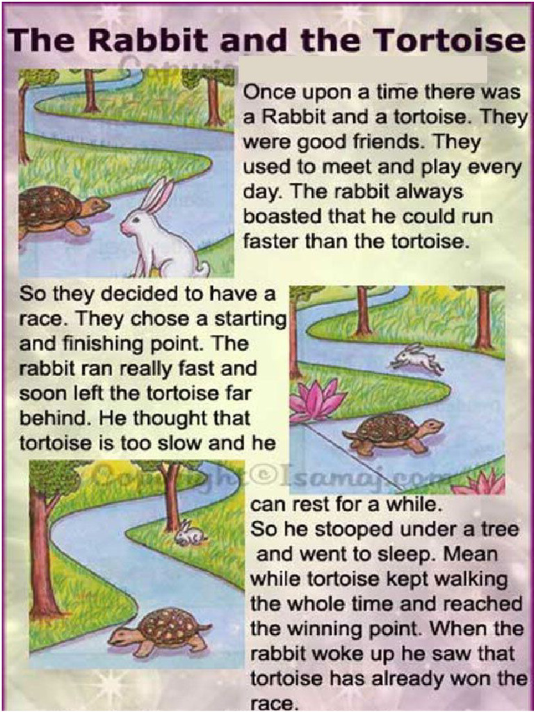 Story of The Rabbit and The Tortoise | PDF