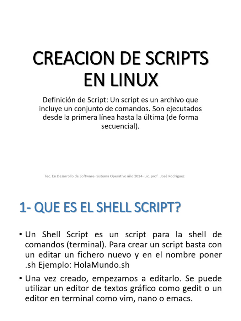CREACION DE SCRIPTS EN LINUX_24_241026_192013 | PDF | Interfaz de línea ...