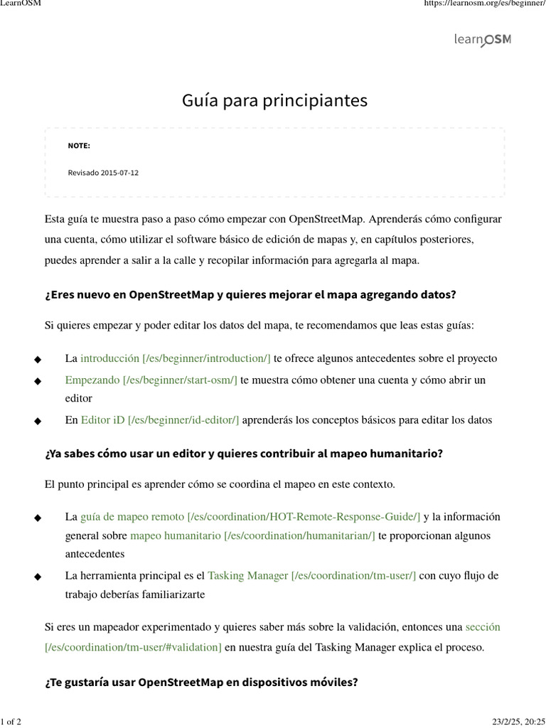 LearnOSM 1 | PDF | Cartografía | Informática