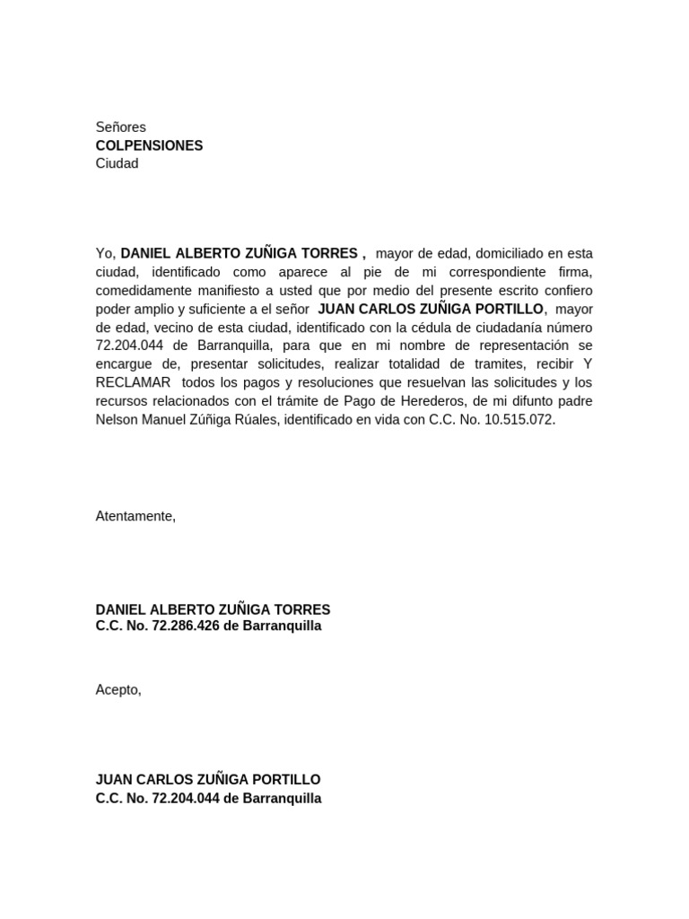 Poder Colpensiones Dani | PDF