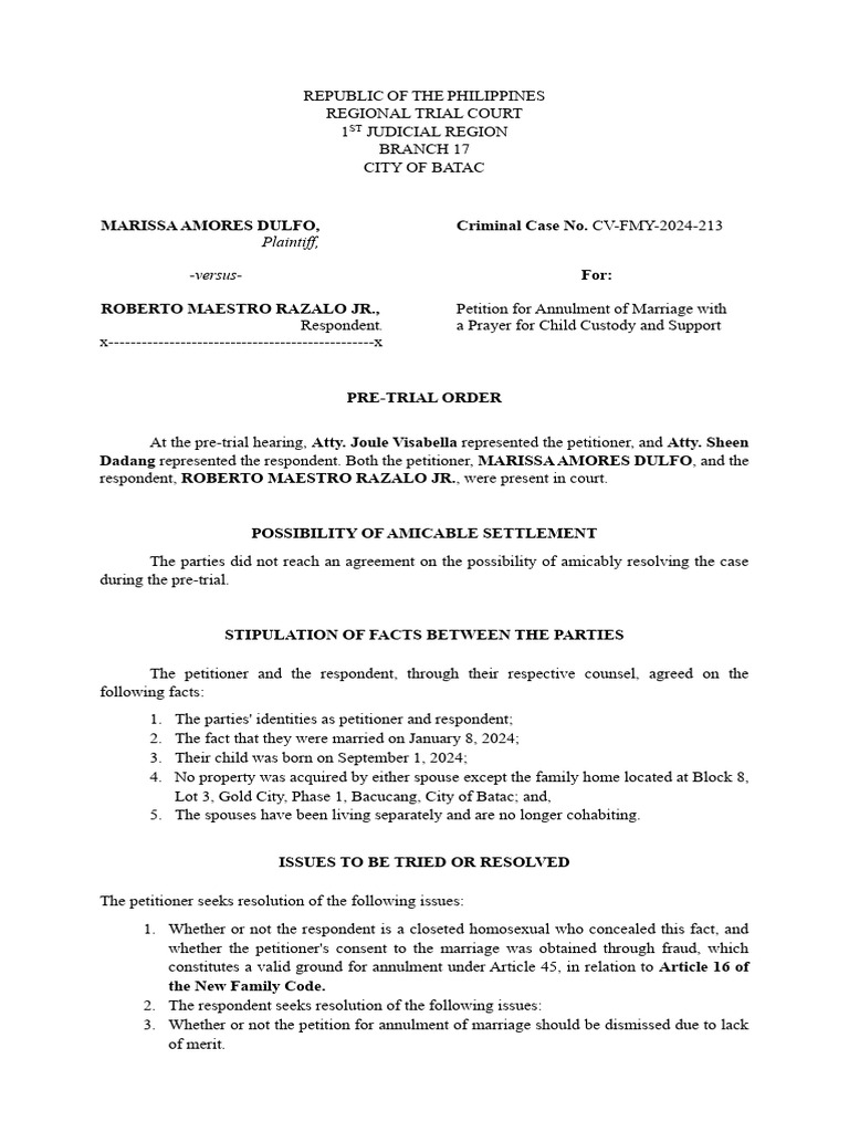 Annulment Case: Dulfo vs. Razalo Jr. | PDF | Annulment | Justice