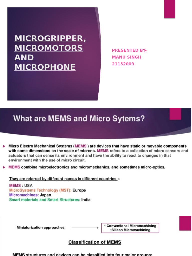 MEMS Microphones: Technology Overview | PDF