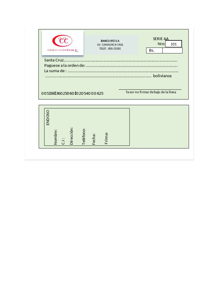 Instrucciones para Endosar Cheques | PDF