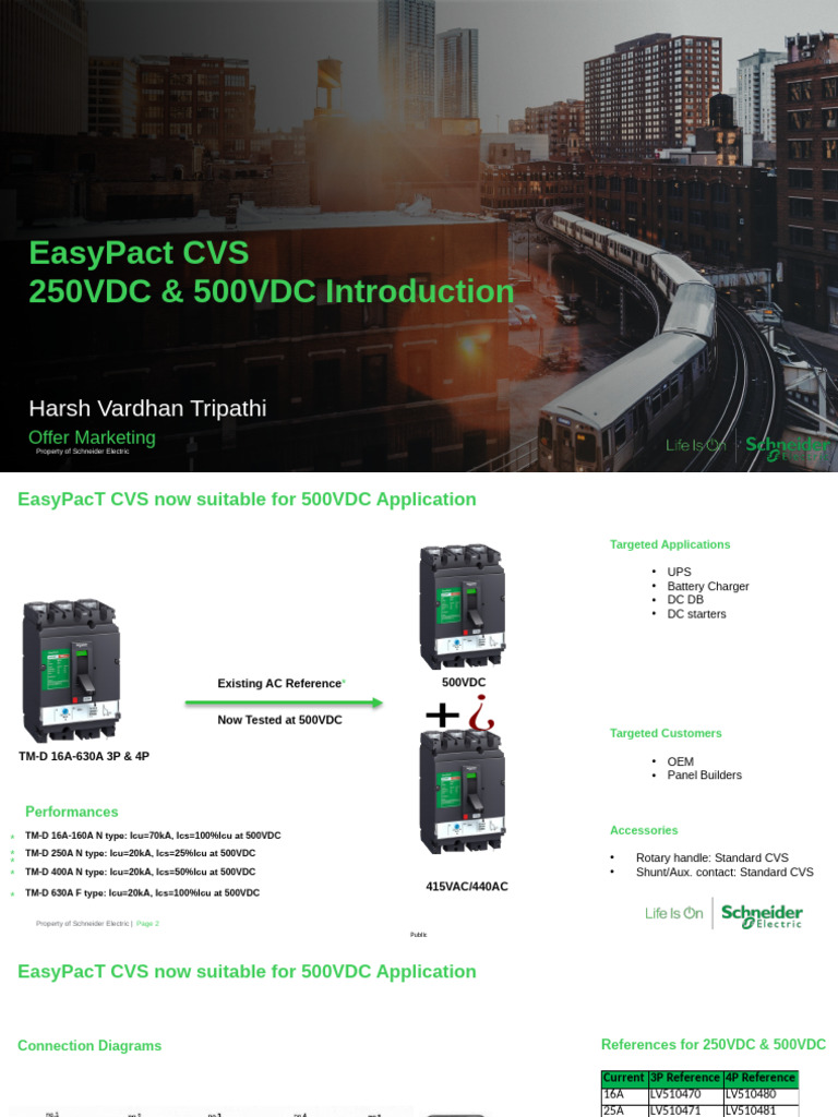 EasyPact CVS 500VDC | PDF | Manufactured Goods | Electric Vehicle
