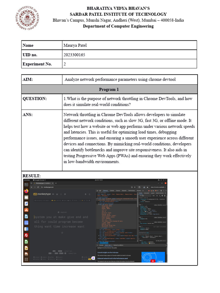 Maurya Patel - Expt - No. 02 - CCN | PDF | Cache (Computing) | Computer Network