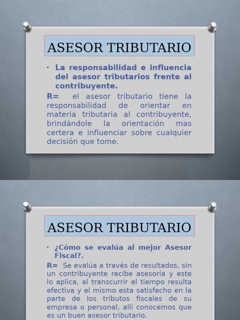 Asesor Tributario | PDF