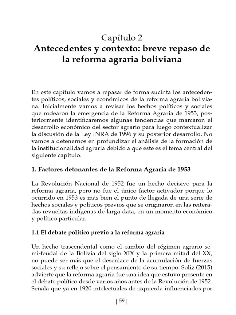 Segunda Reforma Agraria 2E - Capitulo 2 Antecedentes y Contexto | PDF ...
