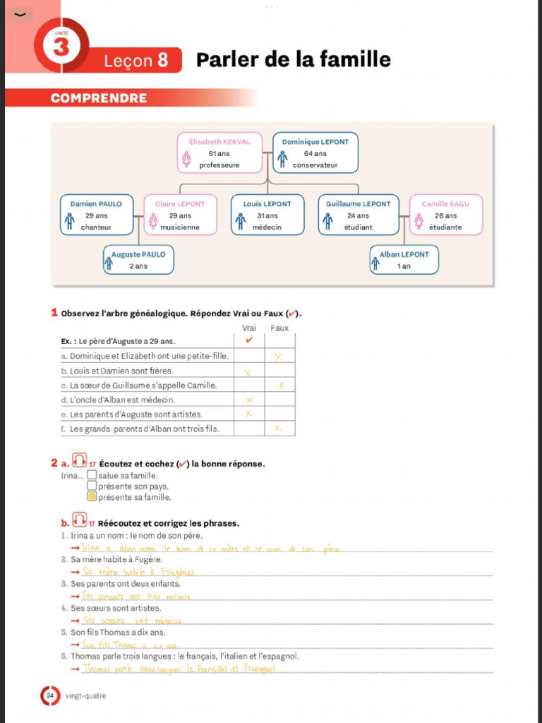 Cahier Unité 3 | PDF