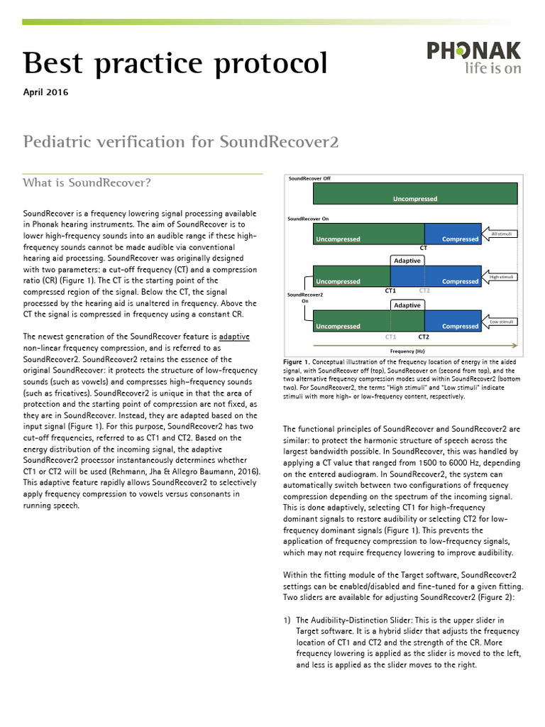 Best Practice Protocol Sound Recover2 Pediatric Verification | PDF ...