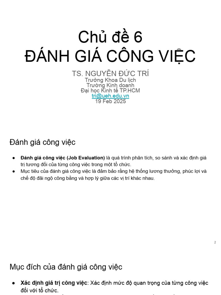 Slide_C6 ĐÁNH GIÁ CÔNG VIỆC | PDF