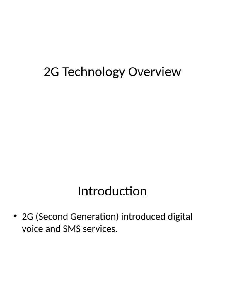 Overview of 2G Technology | PDF