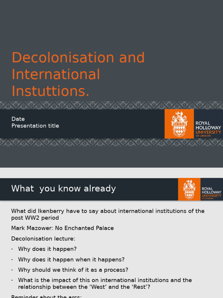 United Nations and International Organizations | PDF | Decolonization ...