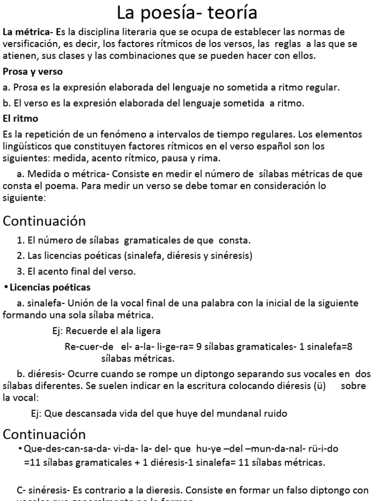 La Poesia | PDF | Metro (poesía) | Poesía